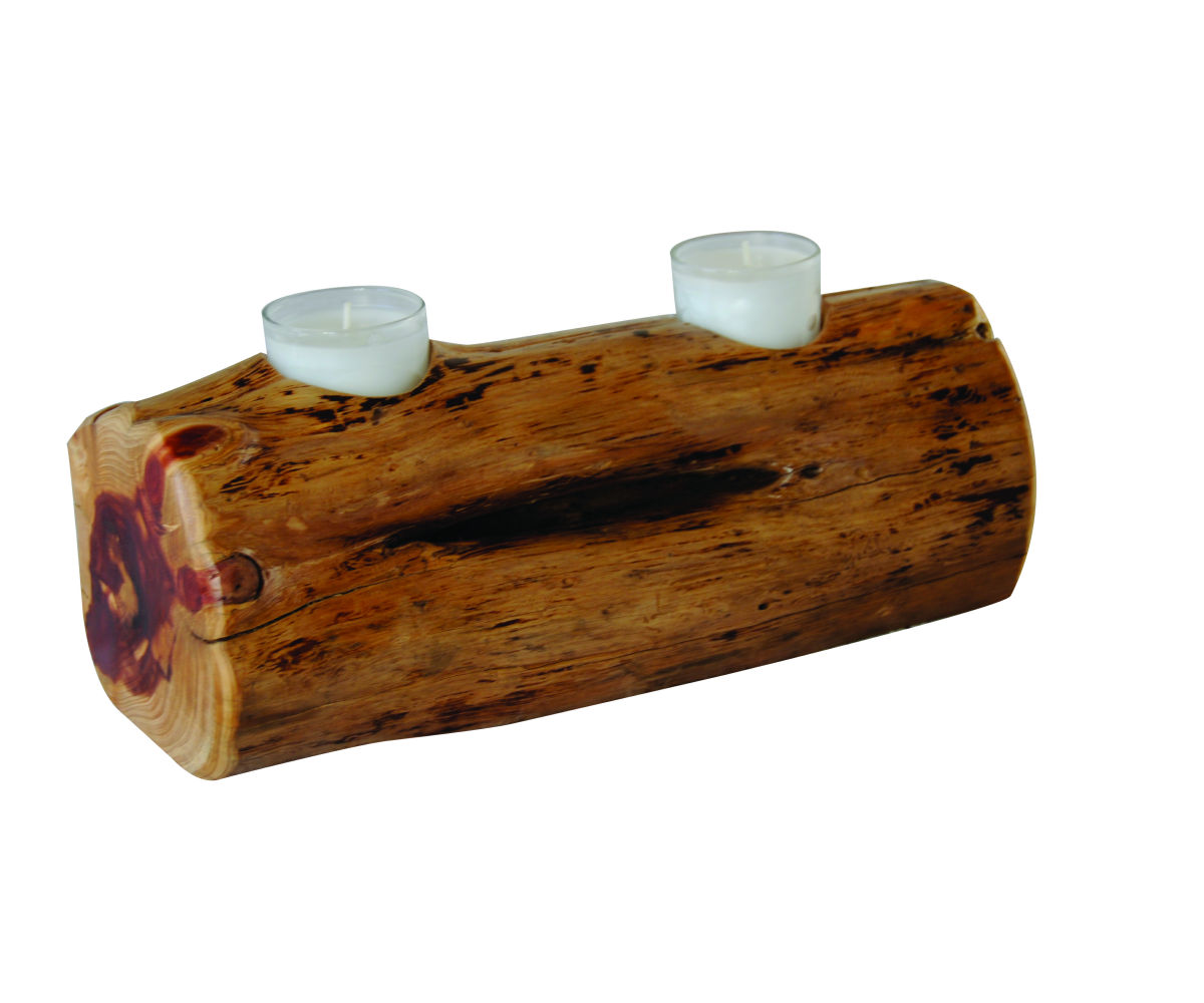 Rustic Log Candles | The Wood Carte