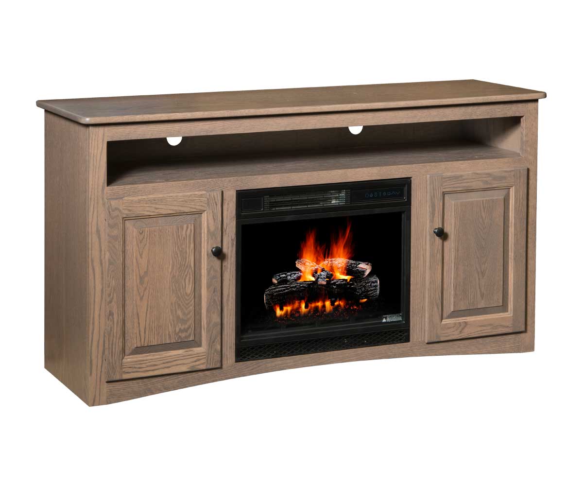 Economy TV Stand with Fireplace | The Wood Carte