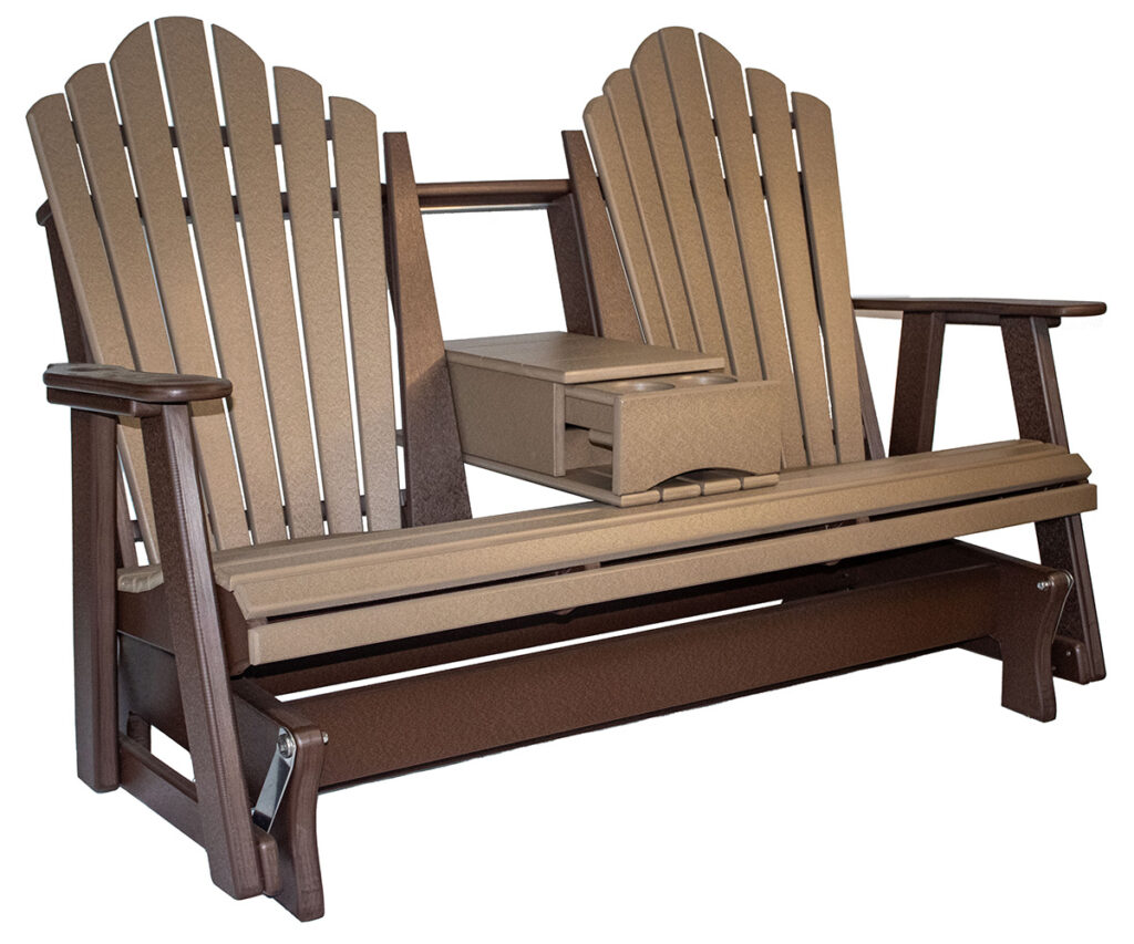 Snuggle Back 5' Double Glider with Console | The Wood Carte