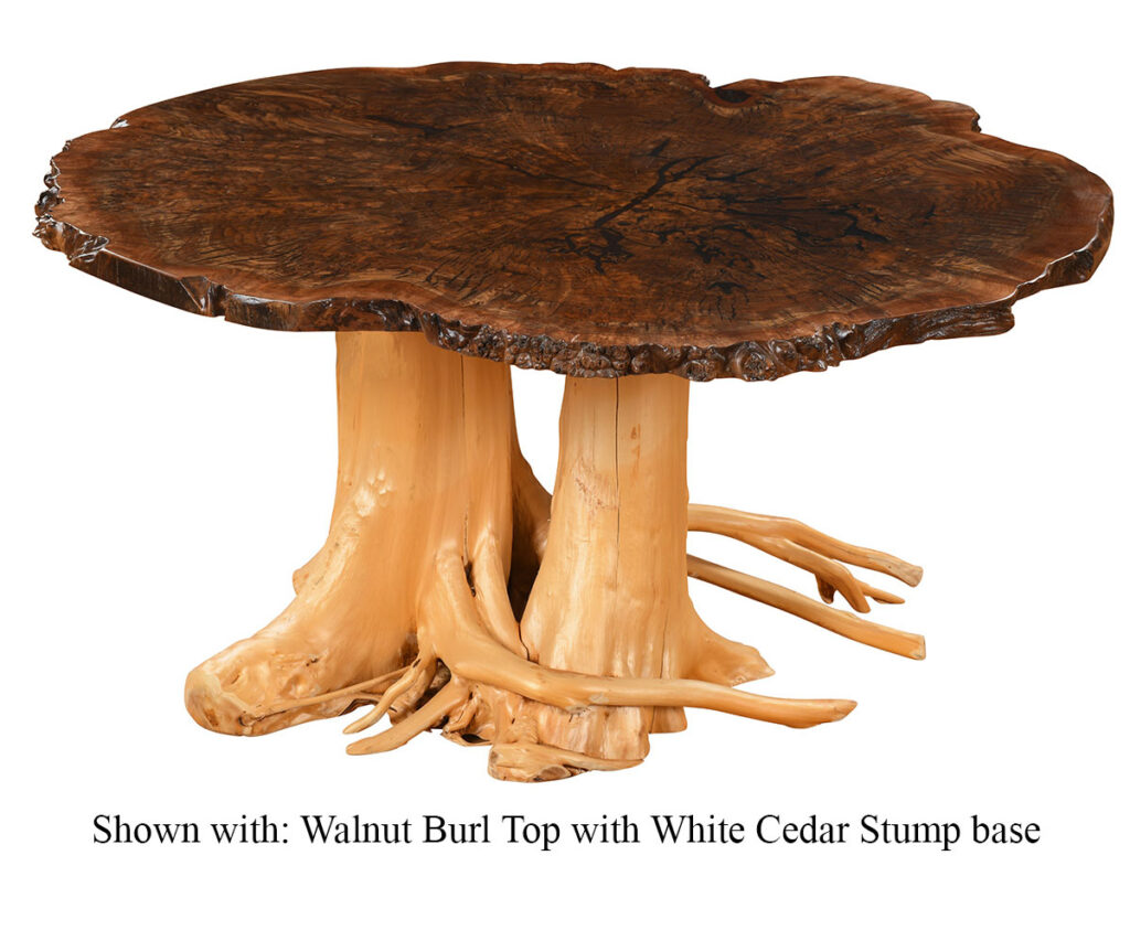Burl Coffee Table | The Wood Carte Queensbury, NY