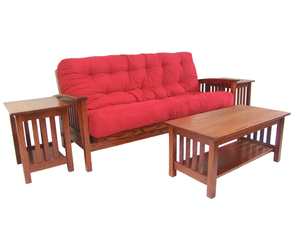 Full Size Classic Bent Arm Mission Futon | The Wood Carte