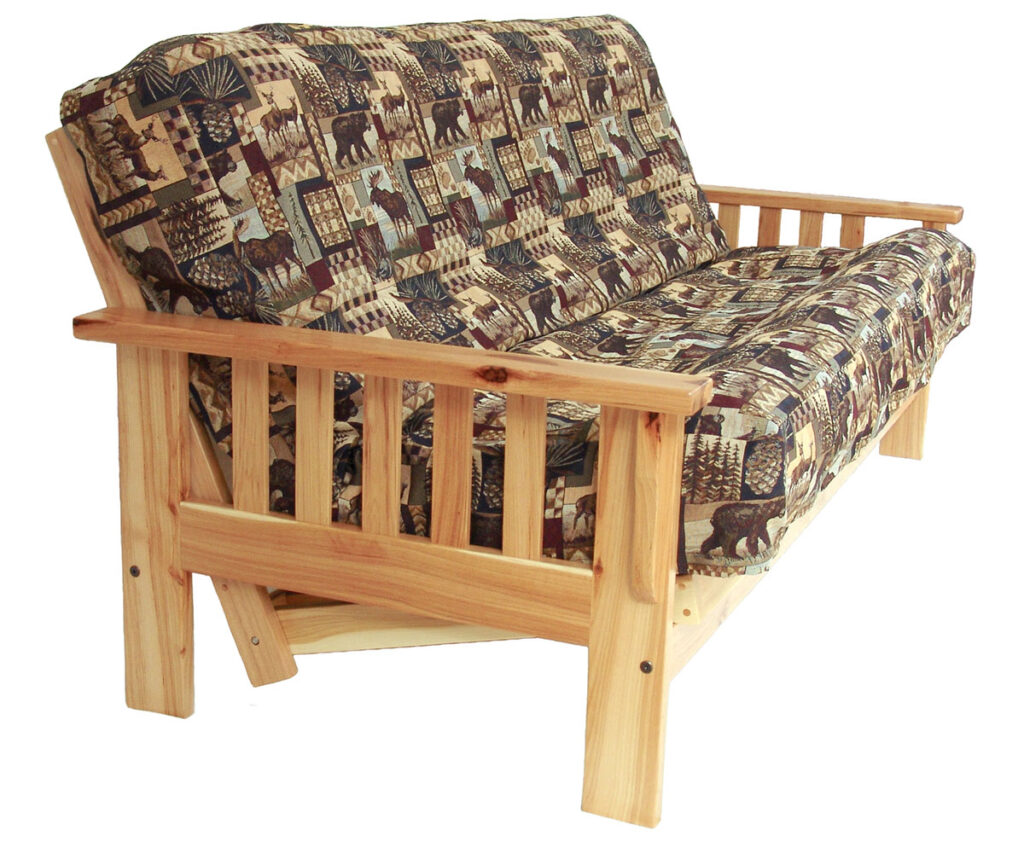 Full Size Flat Arm Mission Futon | The Wood Carte